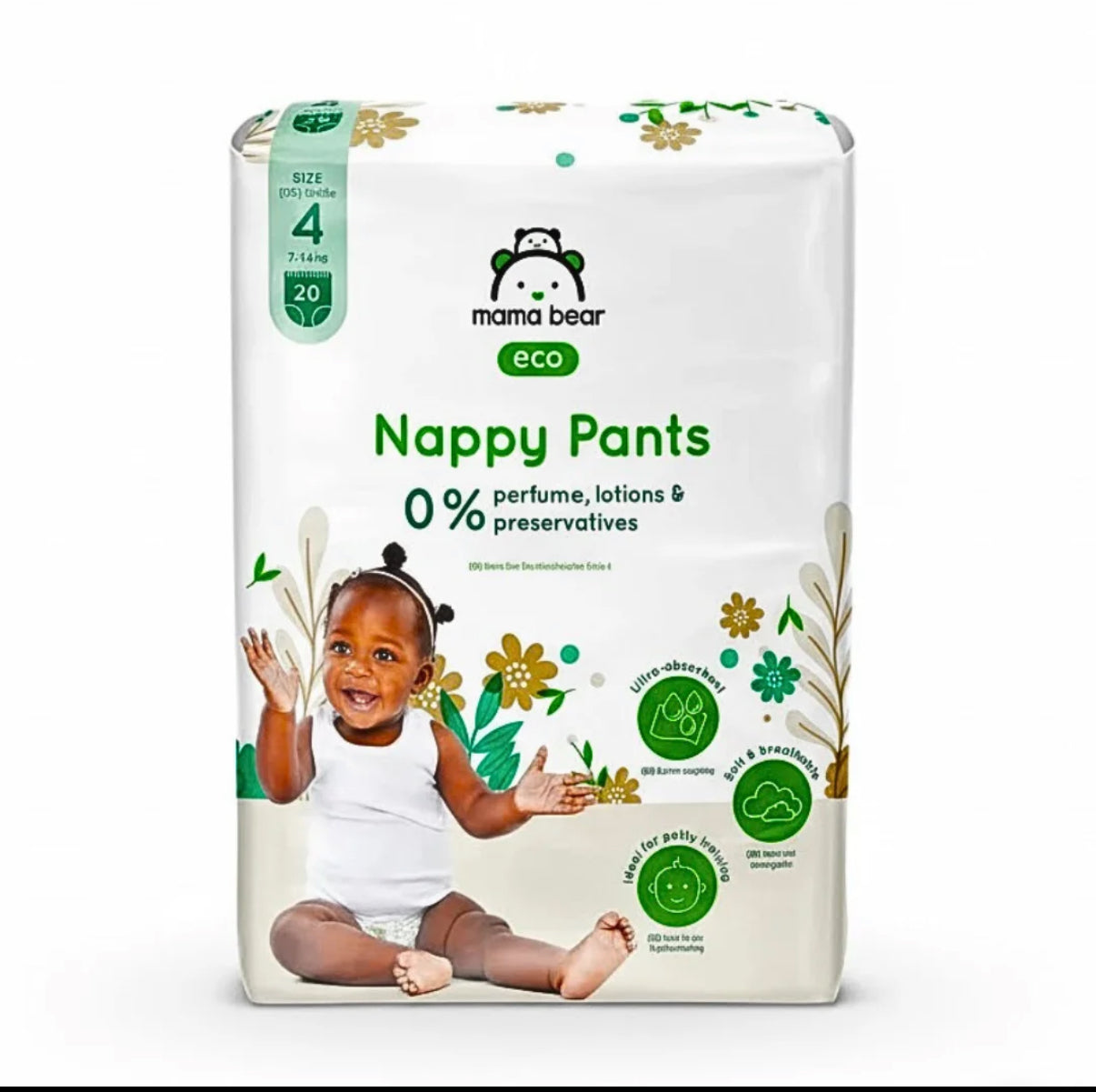 Couches Mama Bear Protection Confortable pour Bébé Taille 1 2-4 kg 28 ...