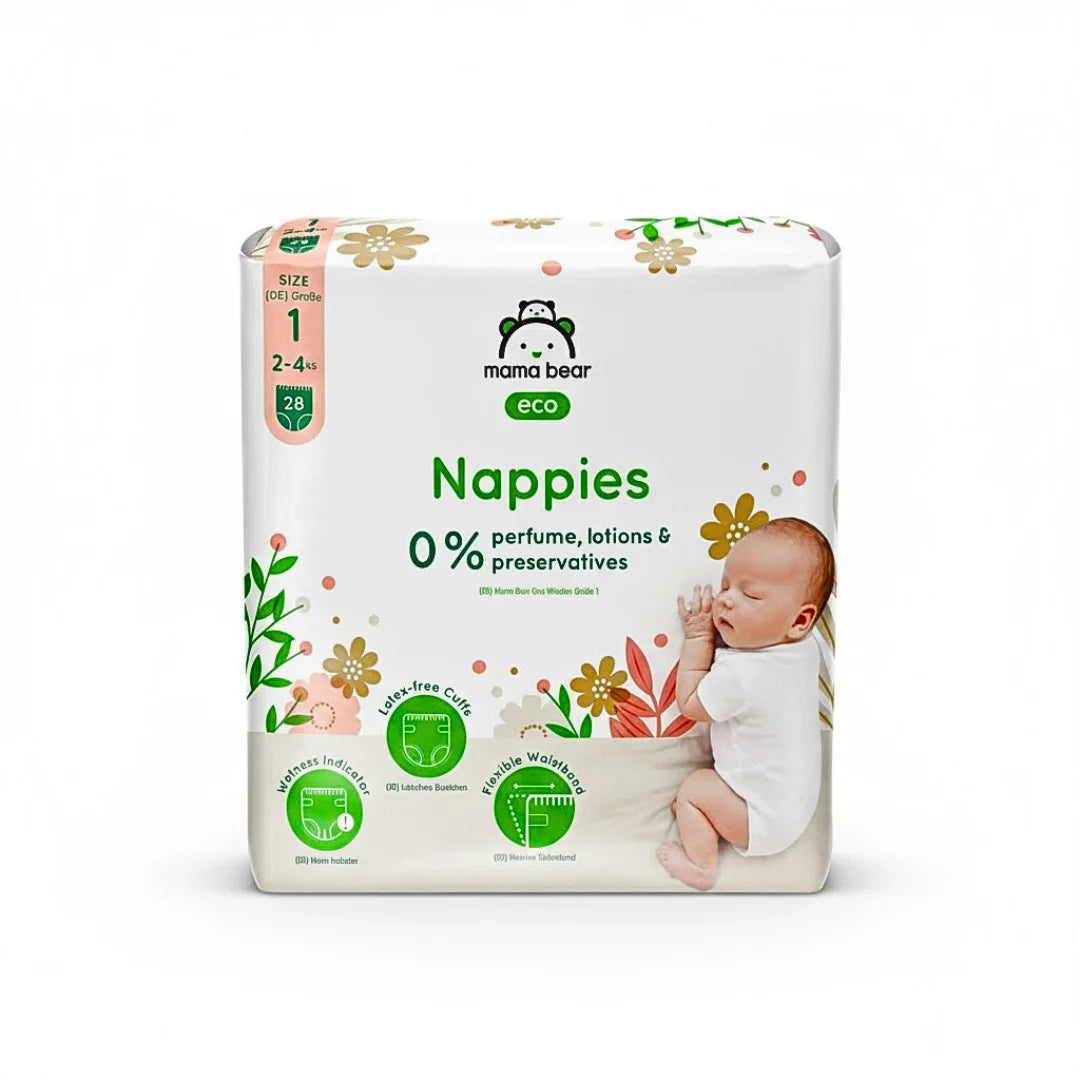 Couches Mama Bear Protection Confortable pour Bébé Taille 1 2-4 kg 28 ...